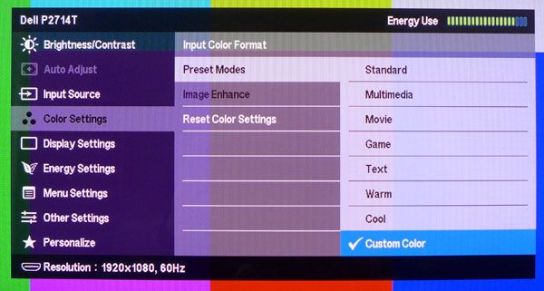 OSD Setup And Calibration Of The Dell P2714T - Dell P2714T 27-Inch ...