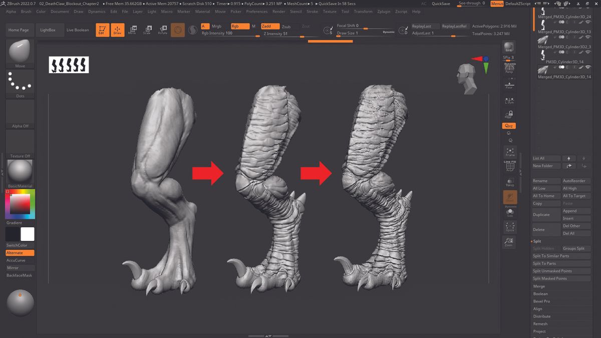 How to model Fallout's ferocious deathclaw in ZBrush | Creative Bloq