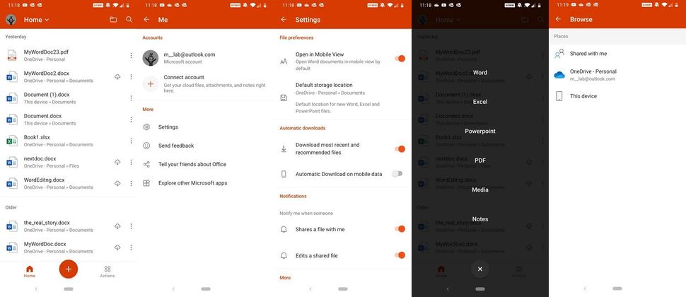 How to get started with the new Office app (preview) on Android ...