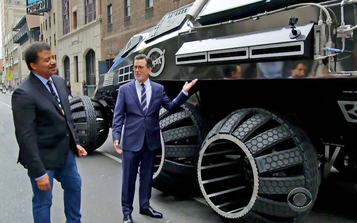 Watch Nerd Dream-Team Stephen Colbert and Neil deGrasse Tyson Drive a ...