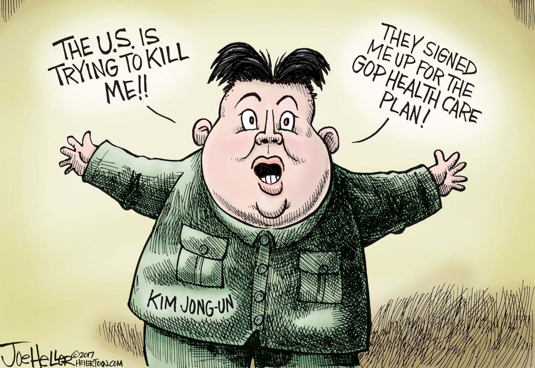 Political Cartoon U.S. Kim Jong Un North Korea GOP Health Care AHCA ...