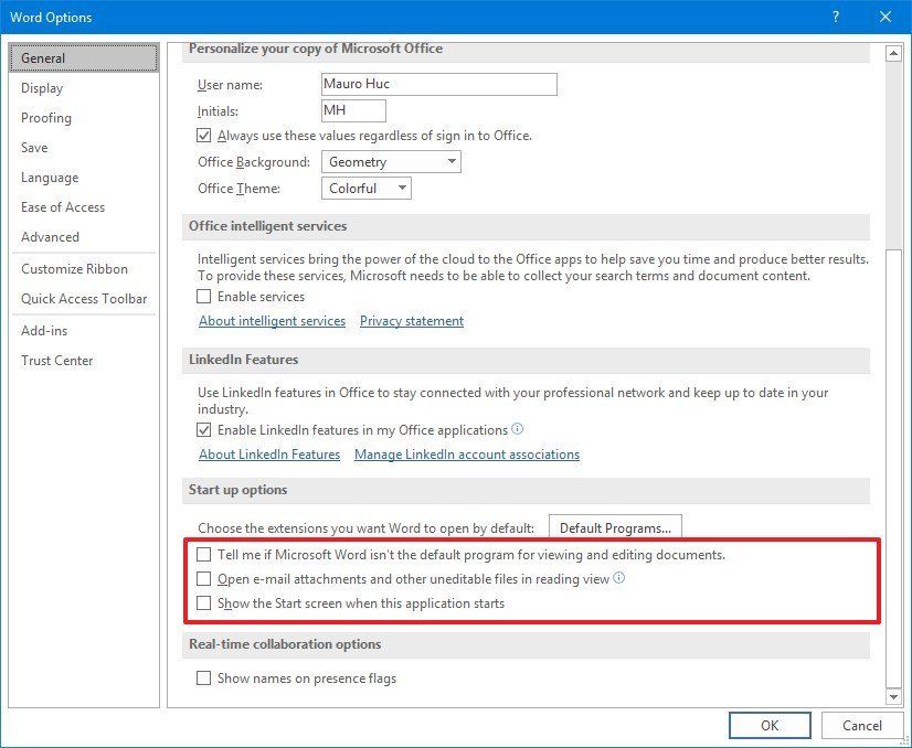How to skip the start screen and always start Office apps on a blank ...