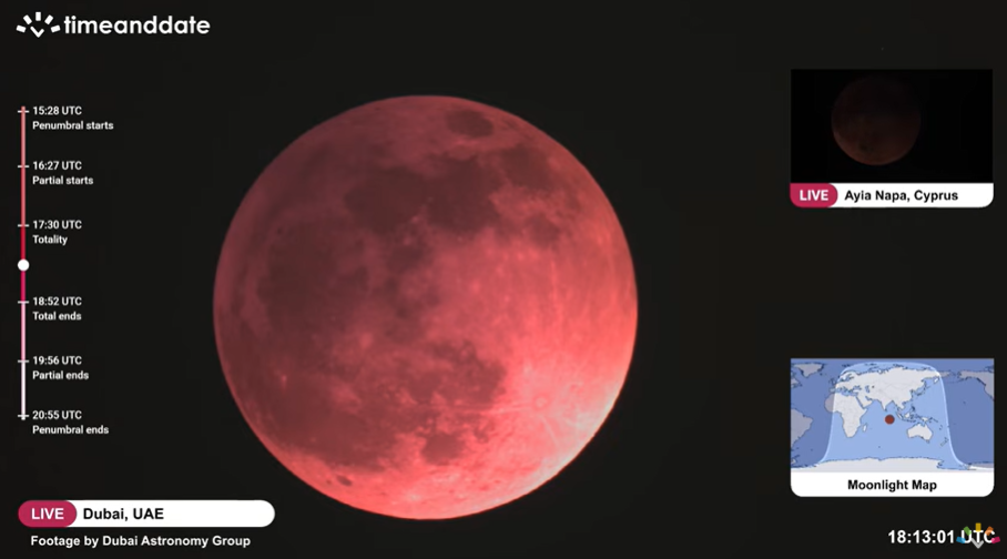 See the blood moon rise in 1st pictures of September 2025 total lunar ...