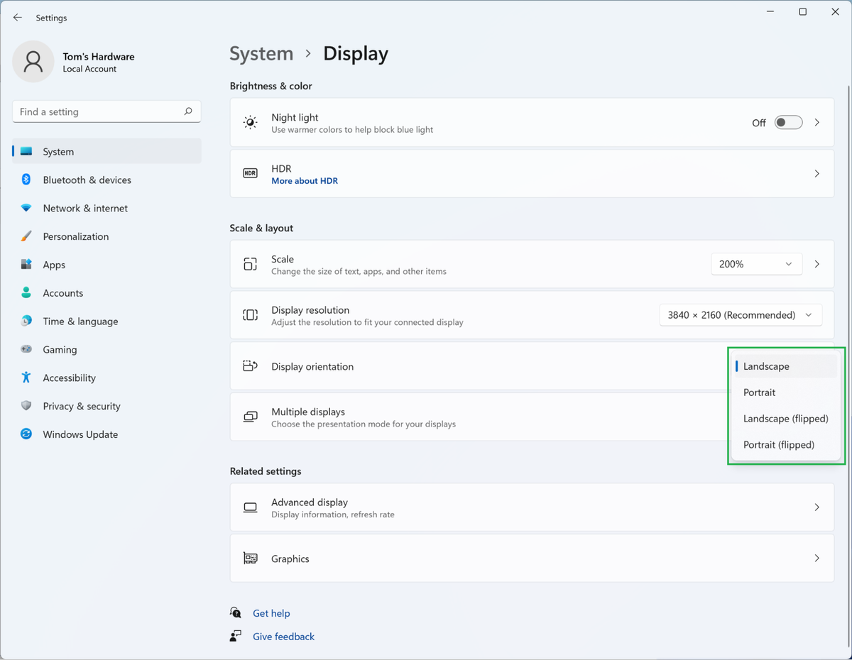 How to Rotate the Screen on Windows 11 or 10 | Tom's Hardware