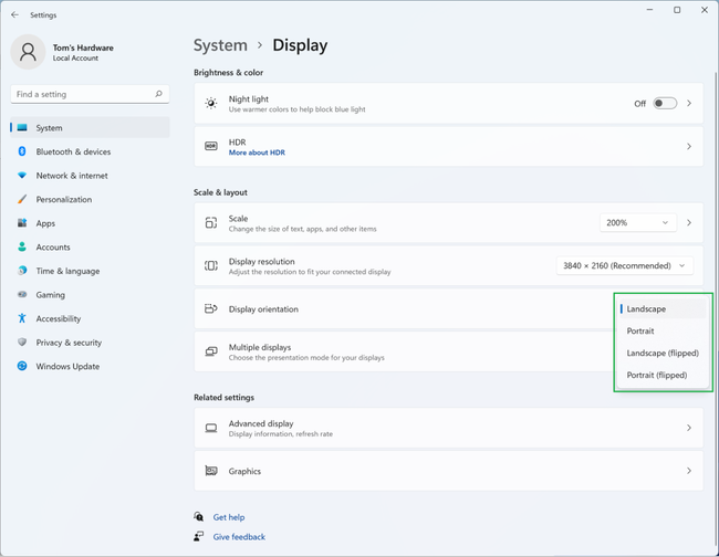How to Rotate the Screen on Windows 11 or 10 | Tom's Hardware