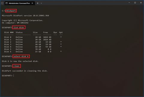 How to use DiskPart to clean and format drive not working on Windows 10 ...
