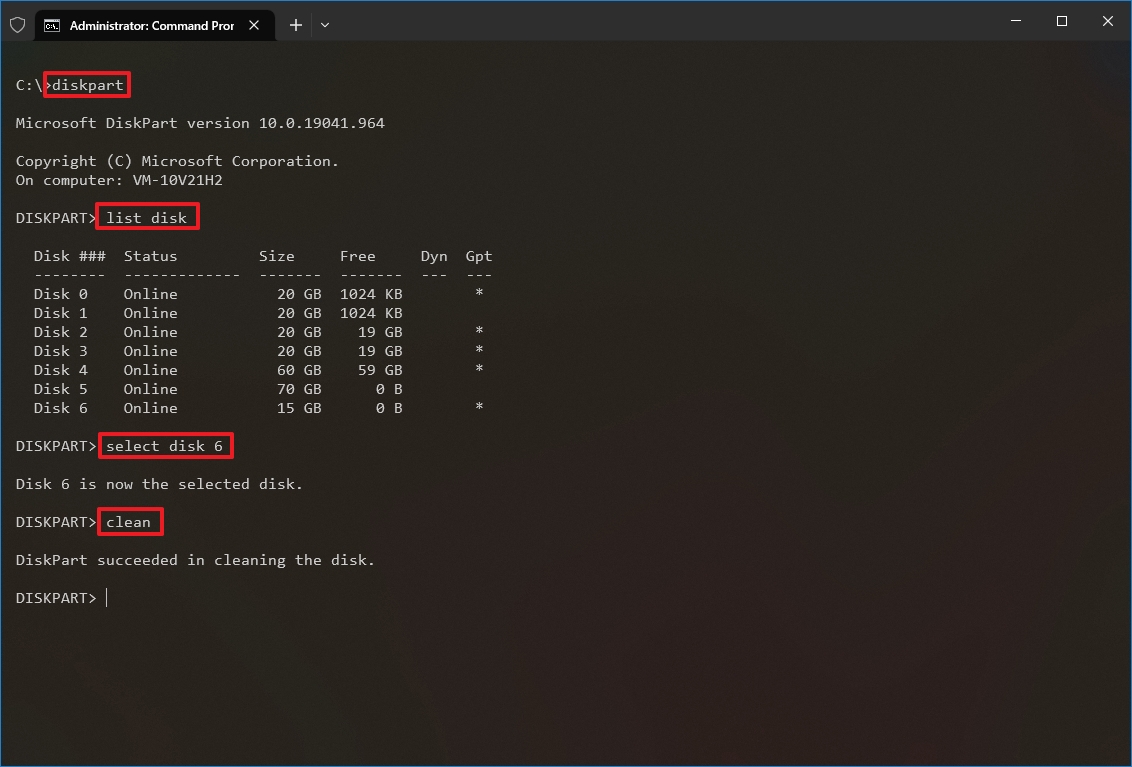 How to use DiskPart to clean and format drive not working on Windows 10 ...