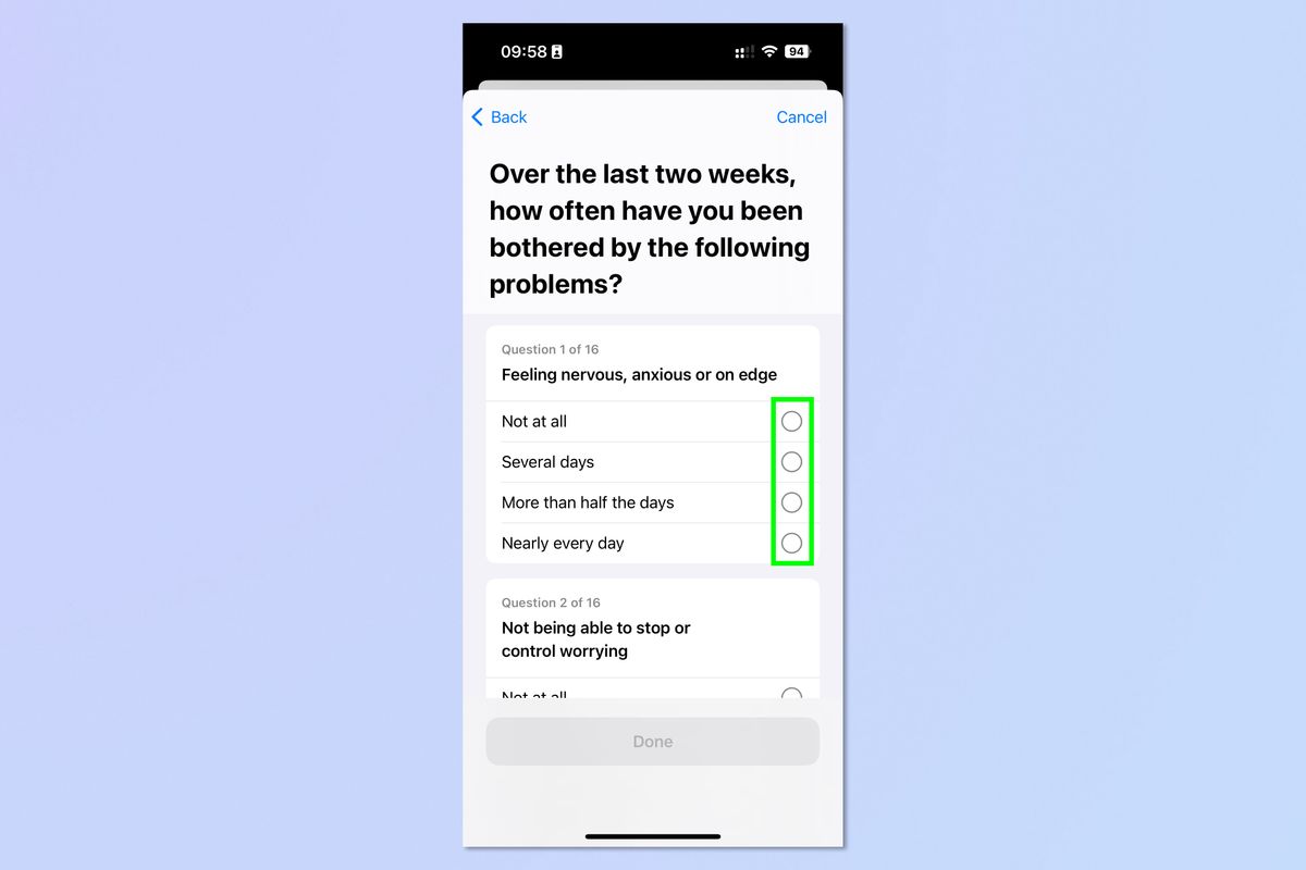 How to use the iPhone's Mental Health Questionnaire to diagnose anxiety ...