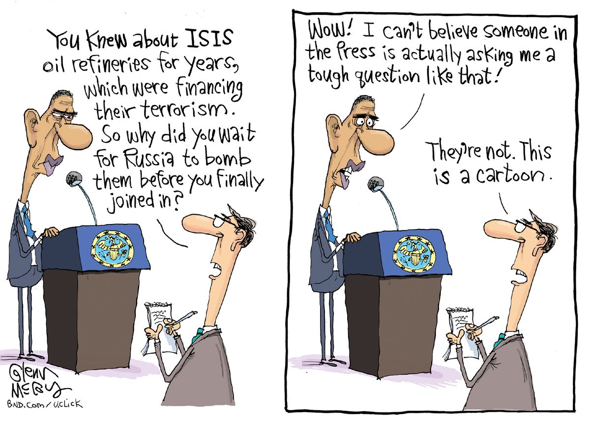 Obama cartoon World ISIS Oil War | The Week
