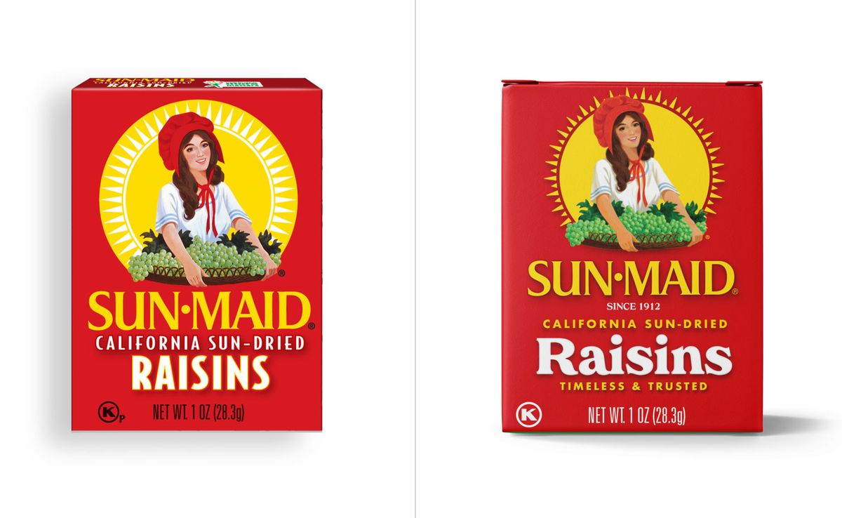 Sun-Maid tries raisin' its profile with subtle logo tweak | Creative Bloq