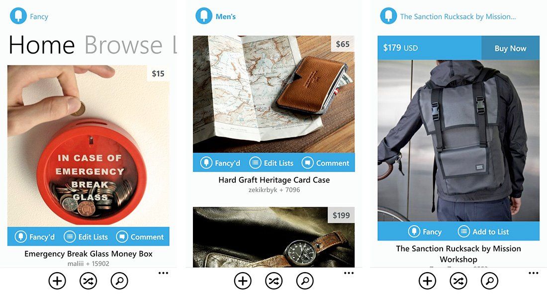 Fancy app updated for Windows Phone 8. Truly is part store, blog ...
