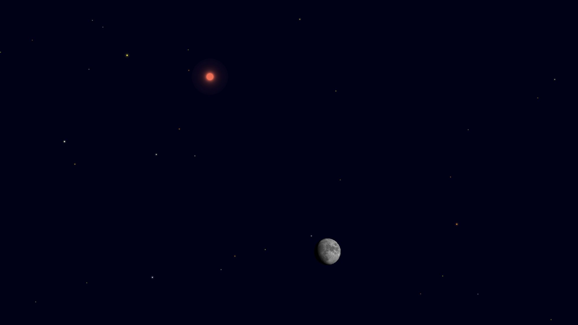 See the moon and Mars shine close together on Thanksgiving eve tonight ...