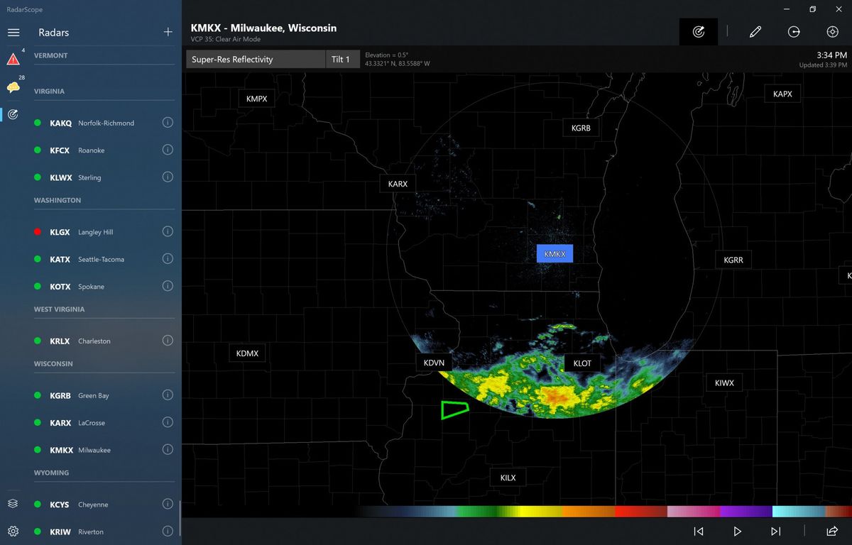 RadarScope review: An extremely detailed weather app on Windows 10 ...