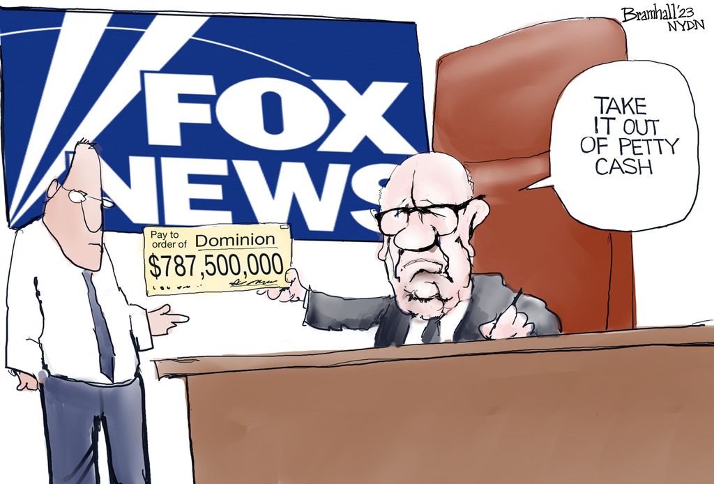 5 costly cartoons about the Fox News settlement | The Week