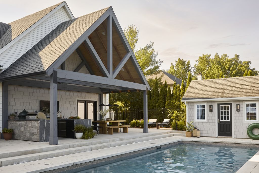 Before & After — The Backyard of This Colonial Revival Style Home Went ...
