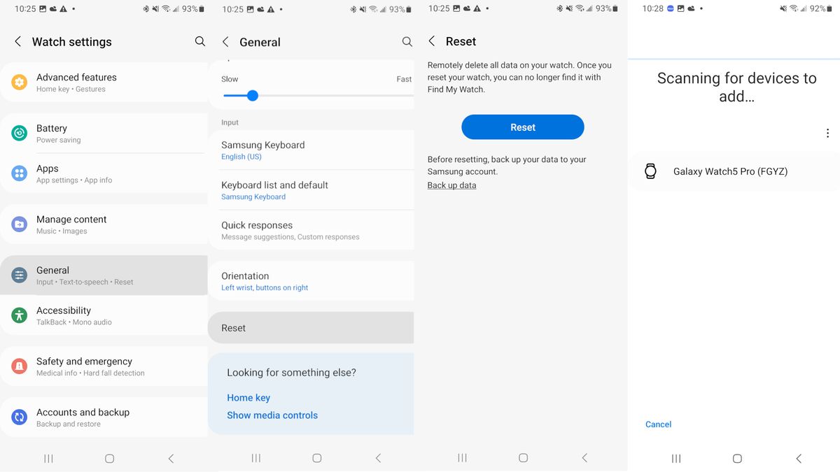 How to back up and reset your Samsung Galaxy Watch 5 or 5 Pro | Android ...