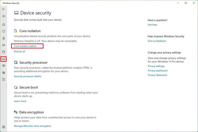 How to enable Core isolation's Memory integrity feature on Windows 11 ...