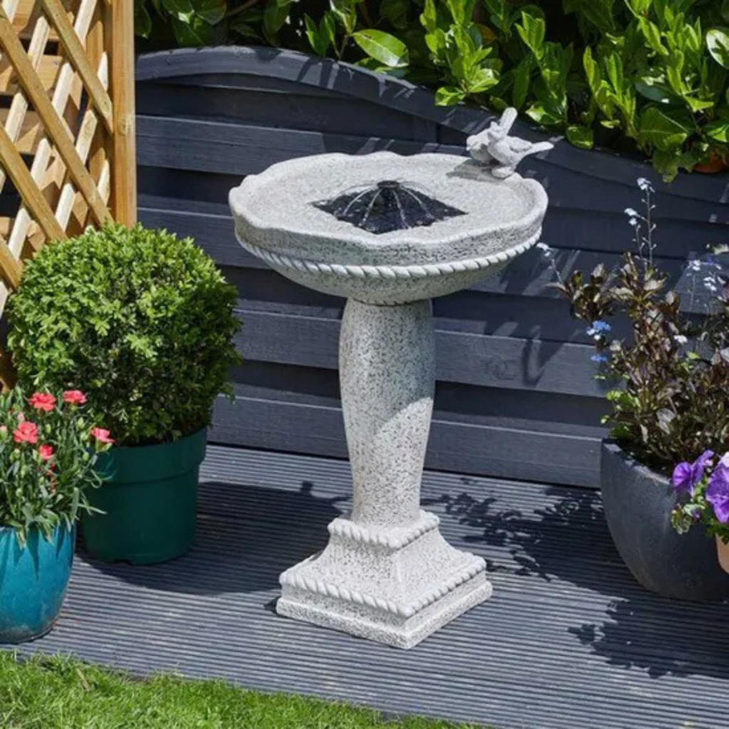 Aldi is selling a £18 solar bird bath to light up your garden | Ideal Home