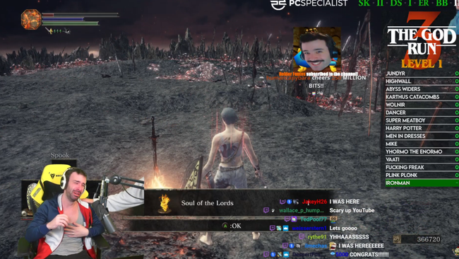 Streamer achieves git gud godhood by beating all mainline Souls games ...