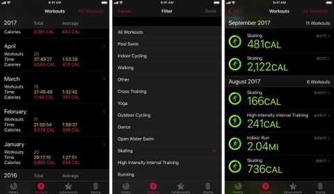 How to view your past Activity rings and workouts in Activity for ...