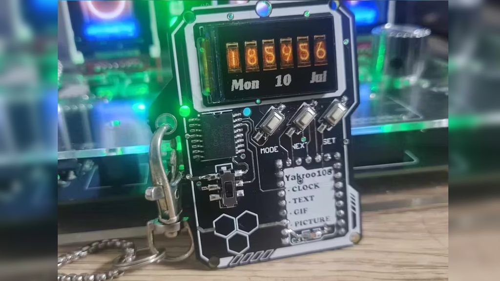 Raspberry Pi Pico Powered Cyberpunk Neck Watch Tells More Than Just the ...
