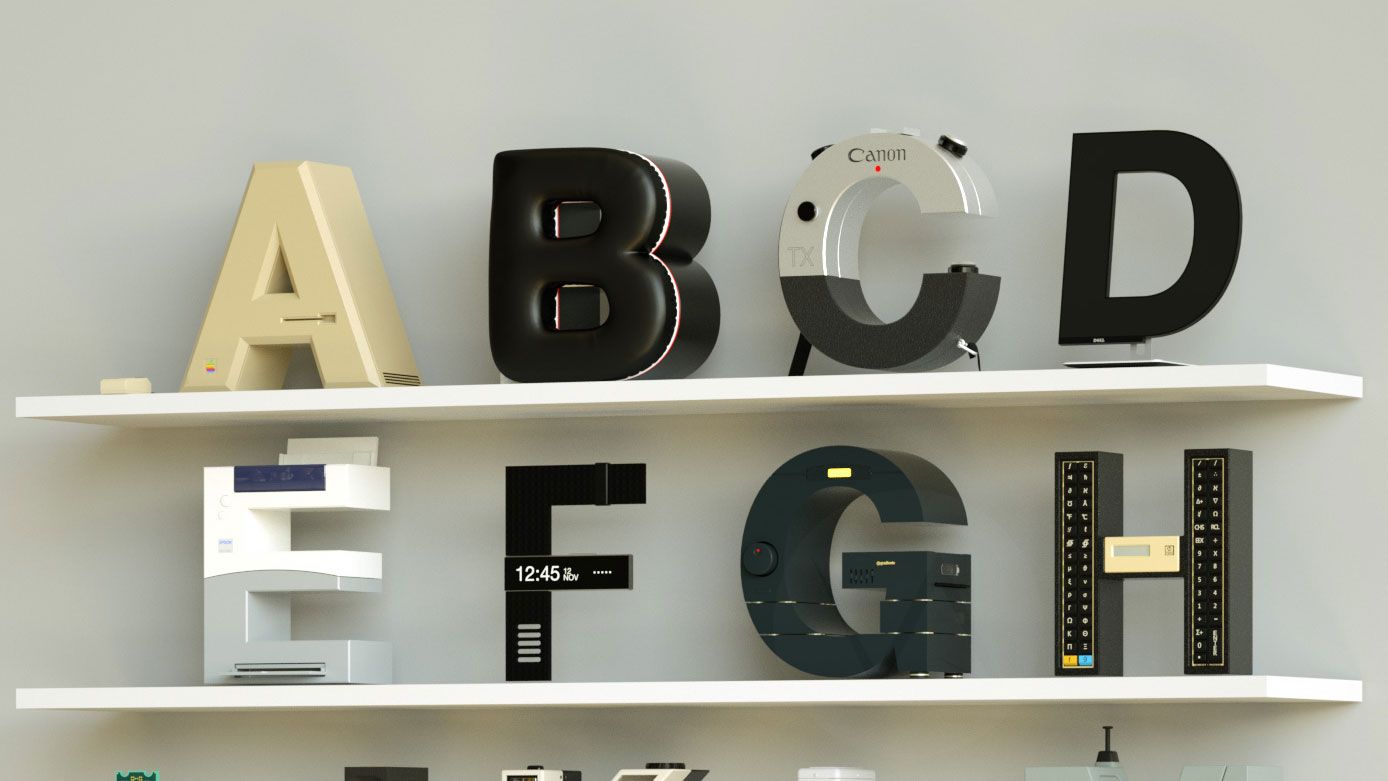 Gadgets become letters in Helvetica-inspired mashup | Creative Bloq