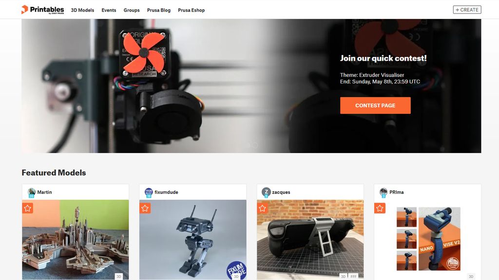 Prusa Launches Printables.com, a Free 3D Model Library | Tom's Hardware