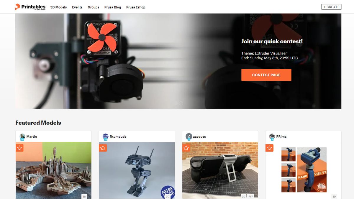 Prusa Launches Printables.com, a Free 3D Model Library | Tom's Hardware