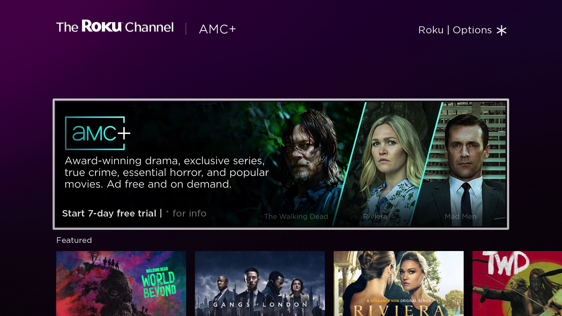 AMC Plus Launches on Roku Channel | Next TV | Broadcasting+Cable