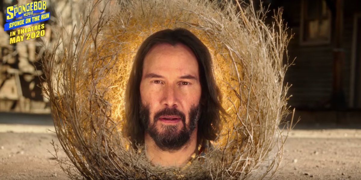 Keanu Reeves Is Literally A Tumbleweed In New Spongebob Movie Trailer ...