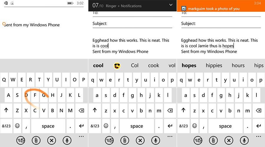 Hands on with the new swipe keyboard in Windows Phone 8.1 | Windows Central