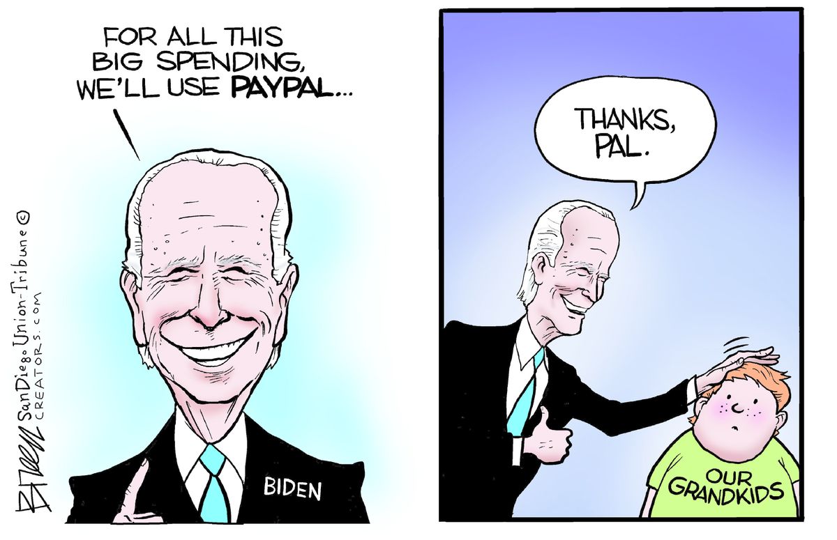 Editorial Cartoon U.S. biden spending | The Week