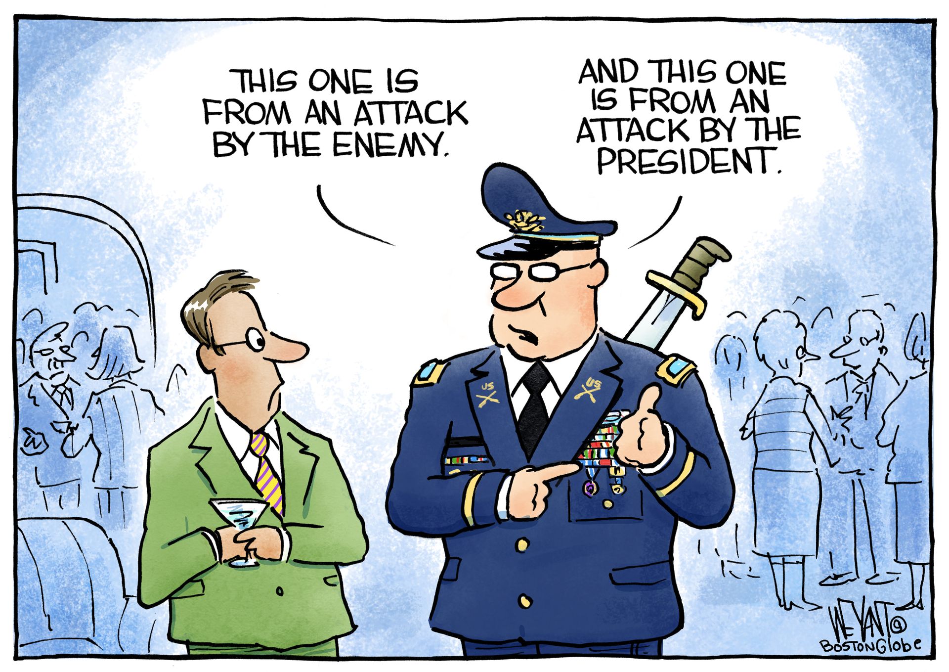 Political Cartoon U.S. Medals Of Courage Vindman Trump Impeachment ...