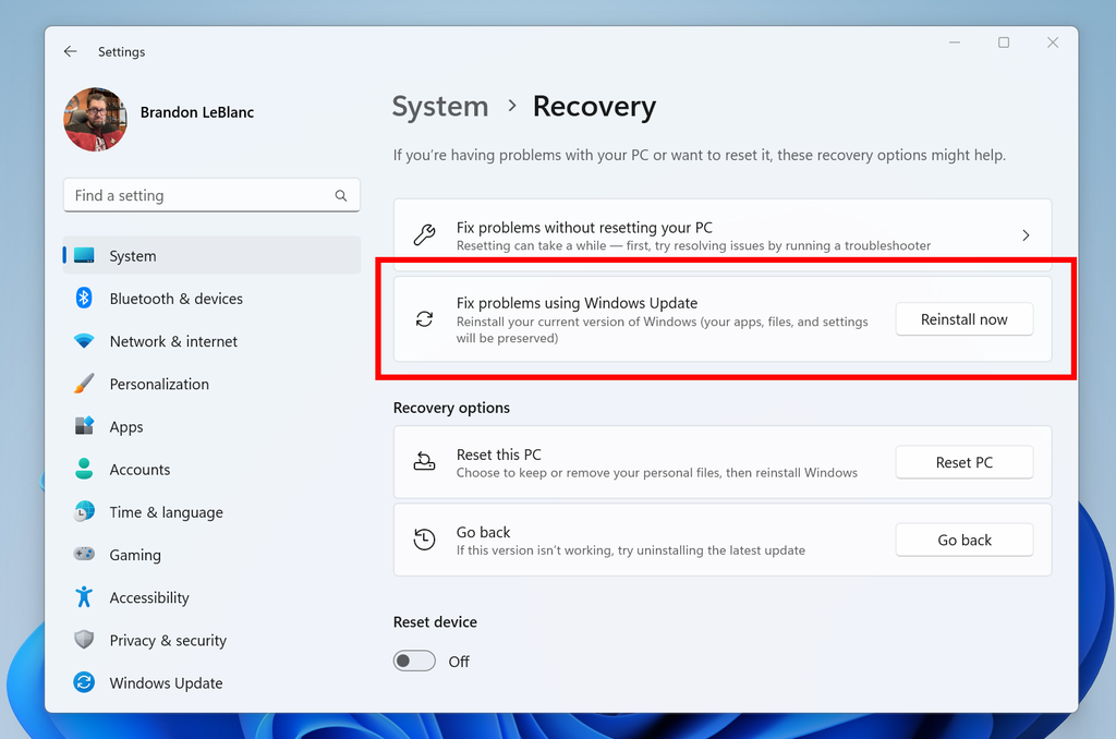 Windows Insider Build Lets You Repair System With Windows Update | Tom ...