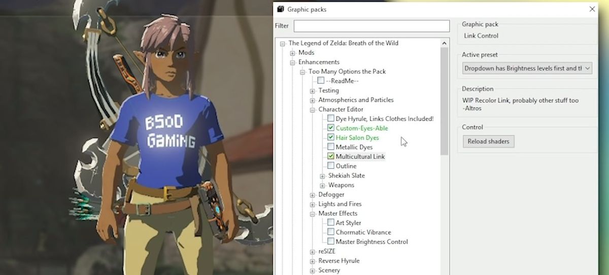 Zelda: Breath of the Wild mods can now customize Link's skin, add ...
