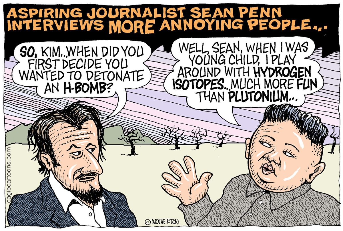 Political Cartoon World Sean Penn Kim Jong Un | The Week