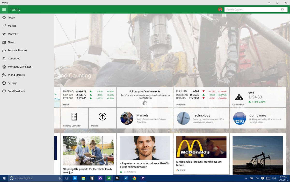 Windows 10 build 10056 unveils updated MSN apps with new UI and ...