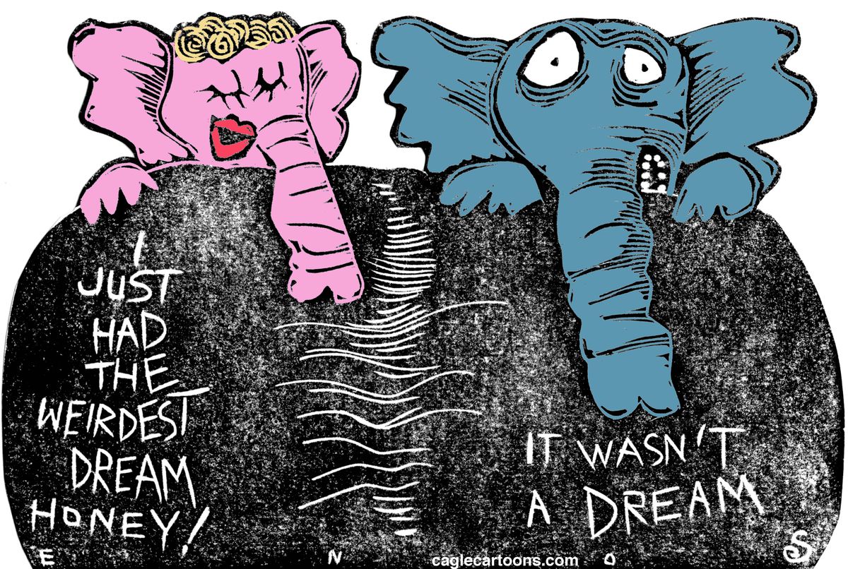 Political cartoon U.S. GOP elephant nightmare | The Week