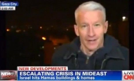 WATCH: Anderson Cooper rattled by a bomb explosion in Gaza | The Week