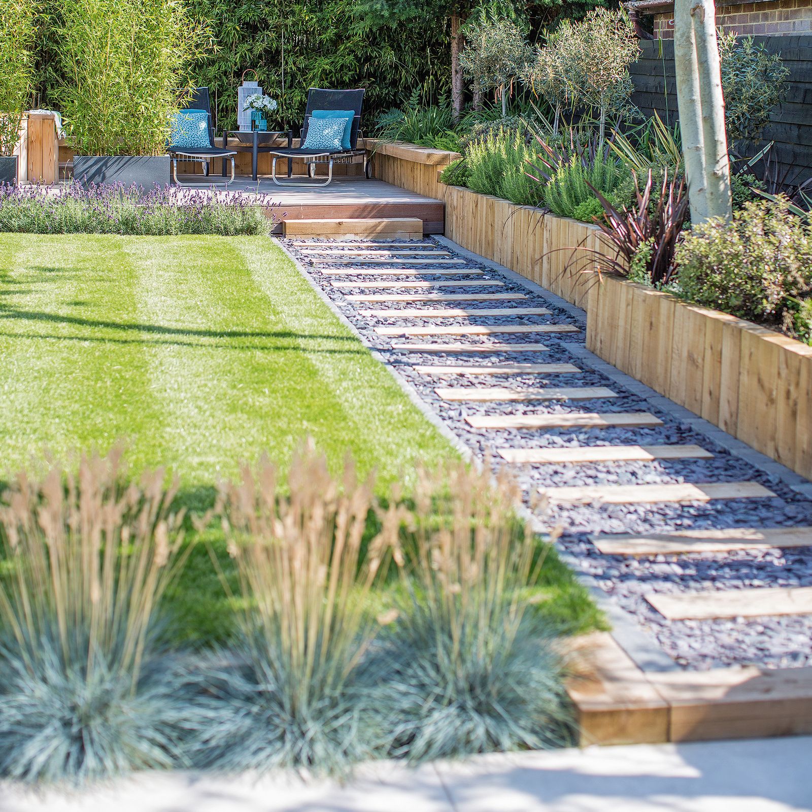 Garden railway sleeper ideas for a new alfresco design touch | Ideal Home