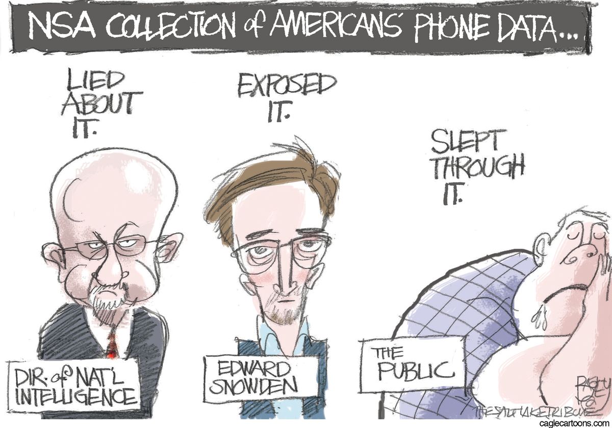 Political cartoon NSA Surveillance | The Week