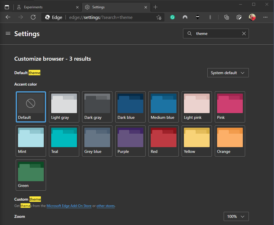 Add a splash of color to Microsoft Edge Dev or Canary with this new ...