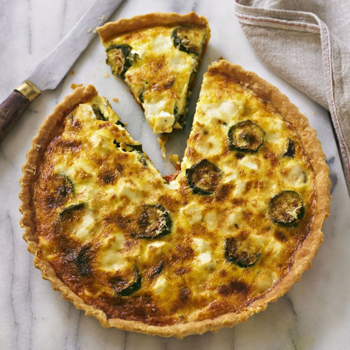 Roasted Courgette and Tomato Tart with Goats' Cheese | Dinner Recipes ...