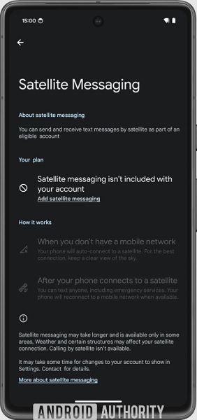 Satellite-based texting in Android 15 might let you talk to everyone ...