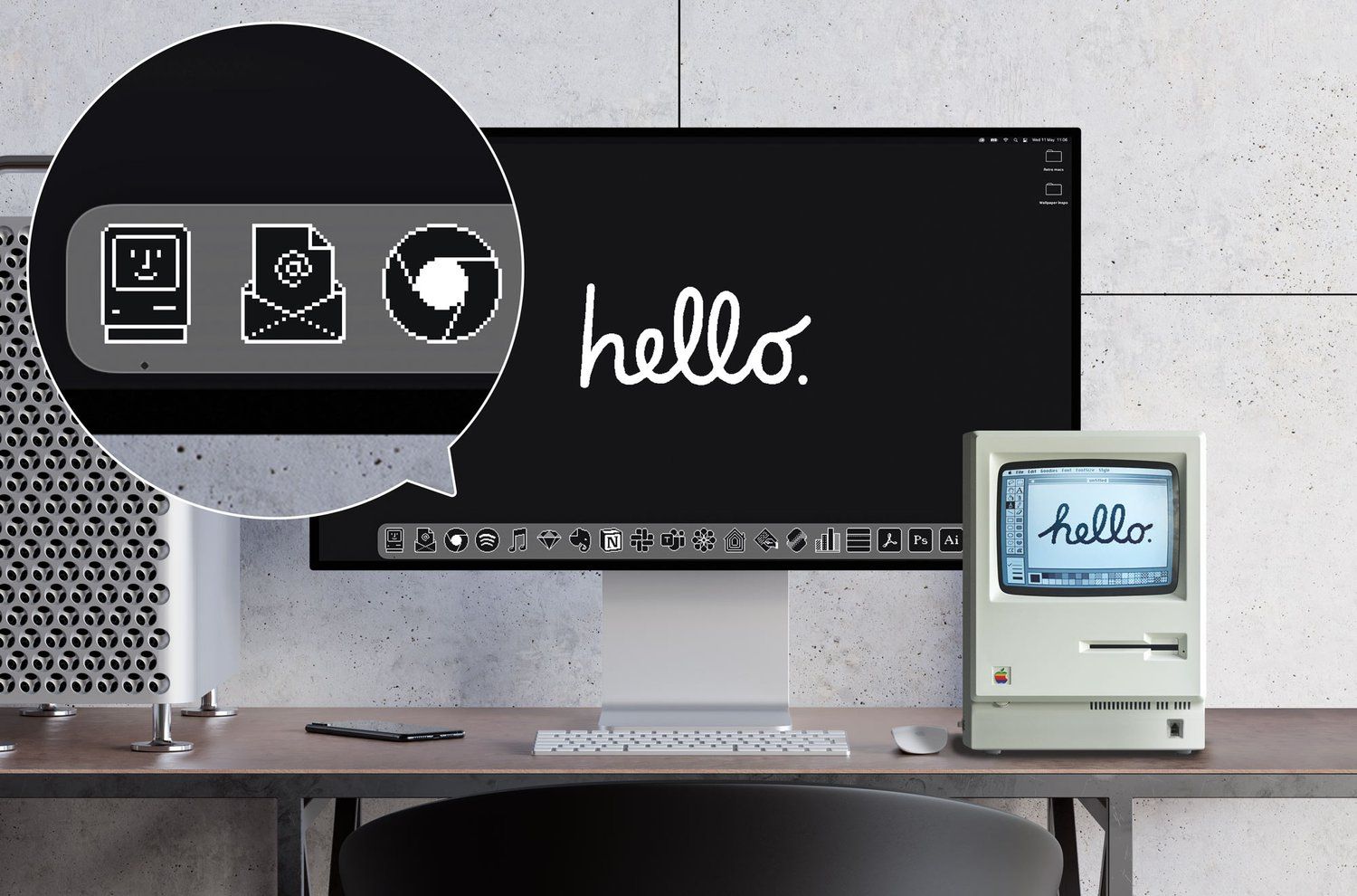 Stunning old school Macintosh icons turn your modern Mac into something ...