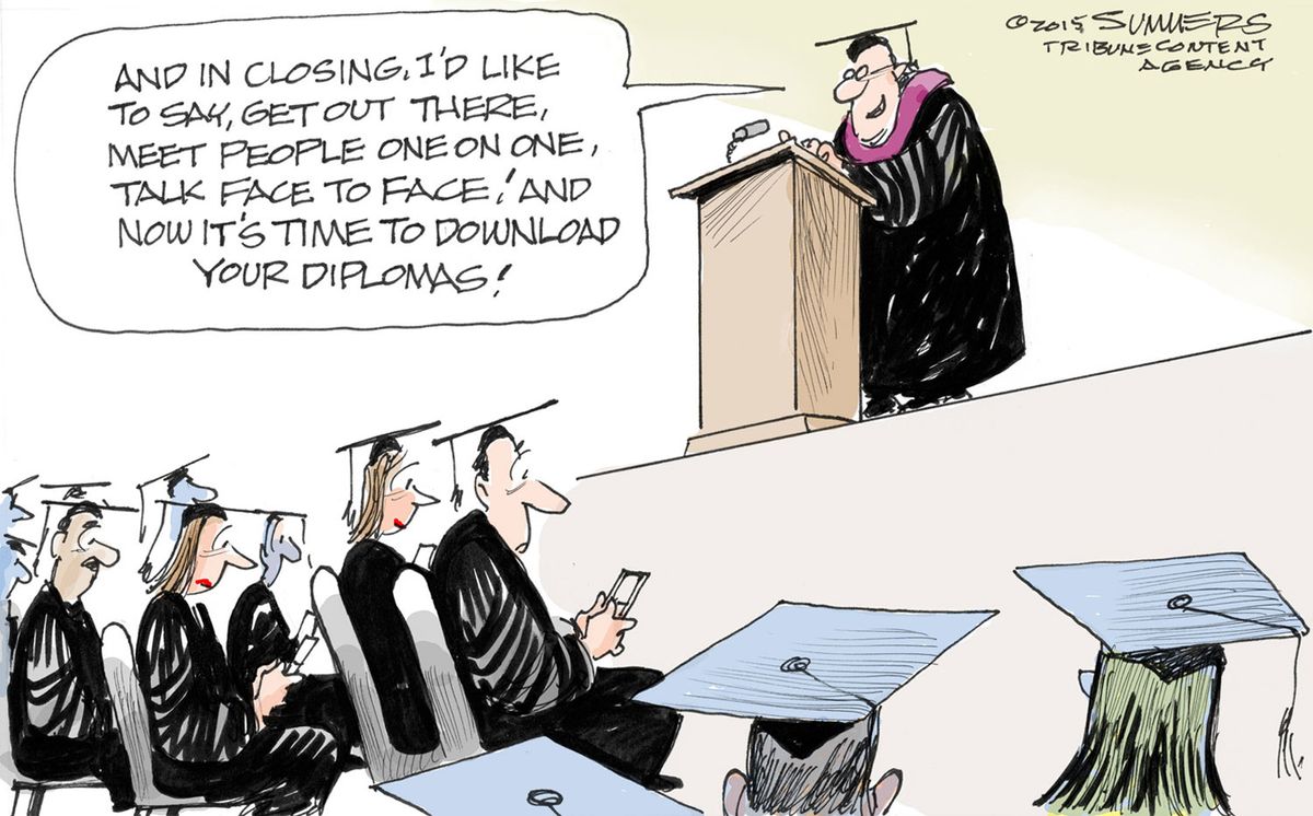 Editorial cartoon U.S. College Graduation | The Week