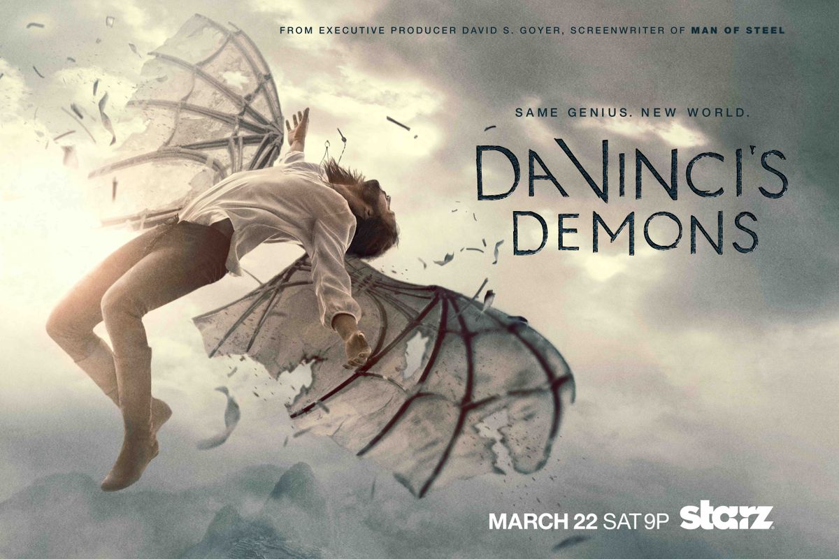 Starz Puts Key Art for Second Season of 'Da Vinci's Demons' in Flight ...