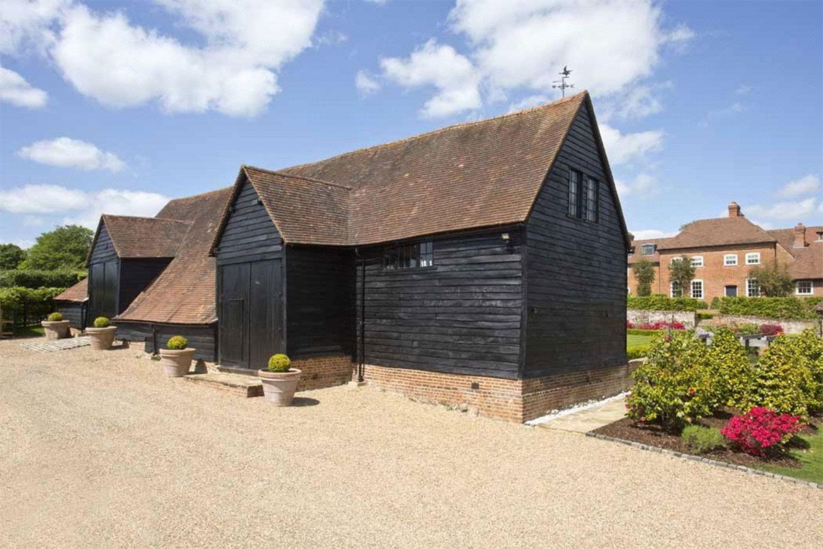 This barn that's (probably) made from The Mayflower's salvaged timbers ...