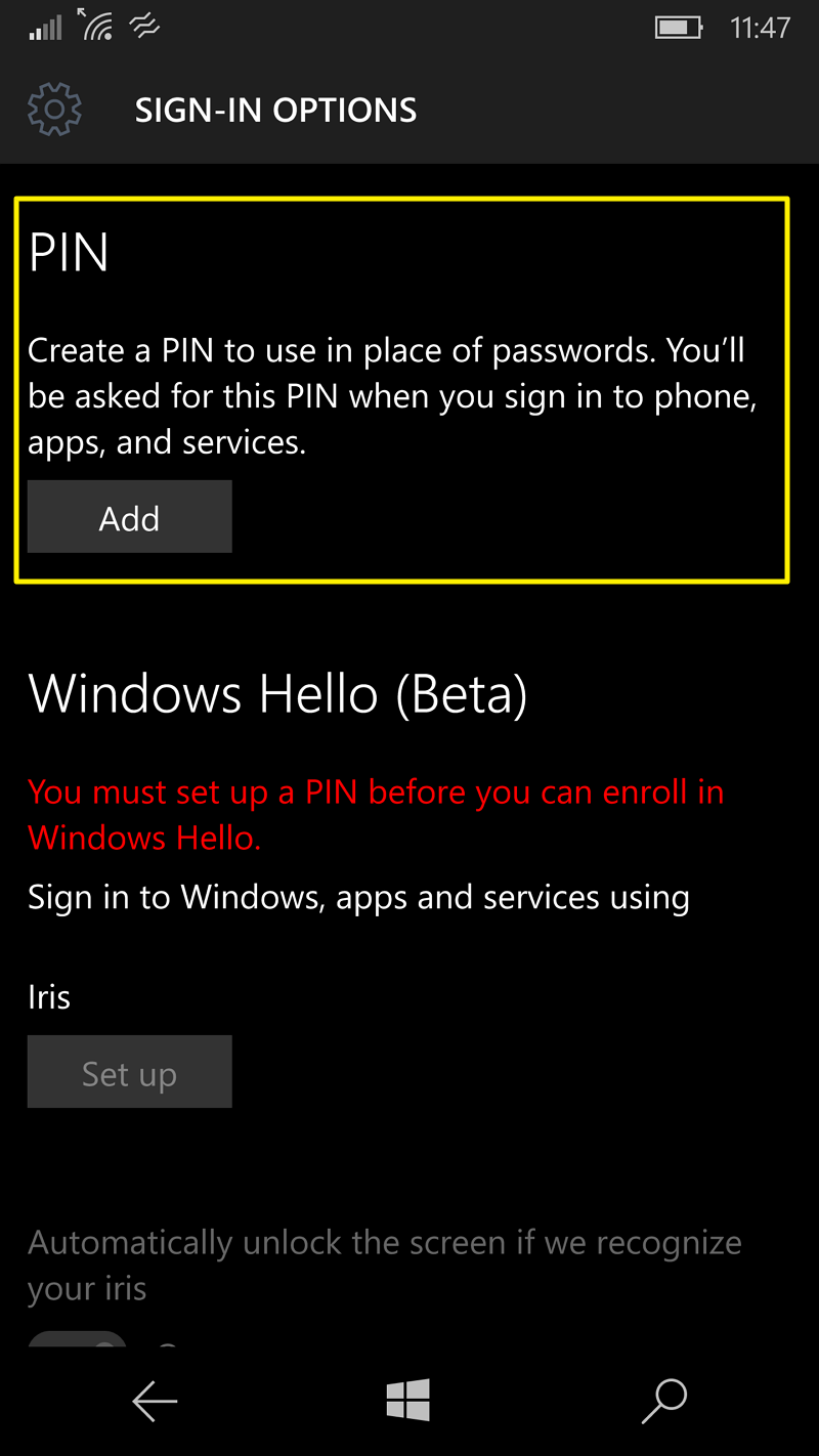 How to enable device encryption on a phone with Windows 10 Mobile ...