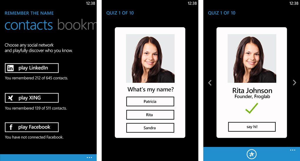 Remember the Name, a Windows Phone app to help putting a face with a ...